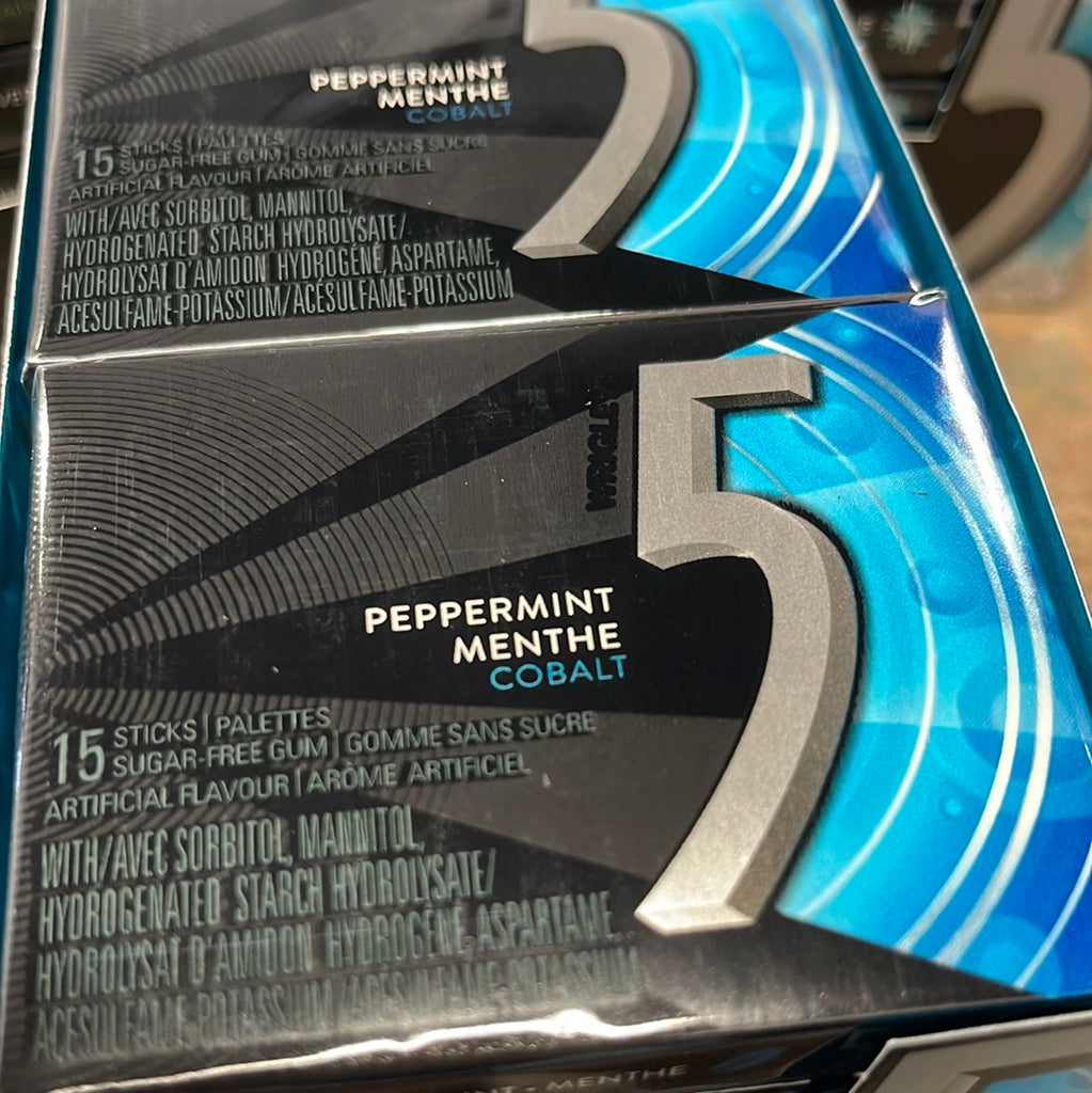 5 Gum - Peppermint Cobalt – TheNorthBoro
